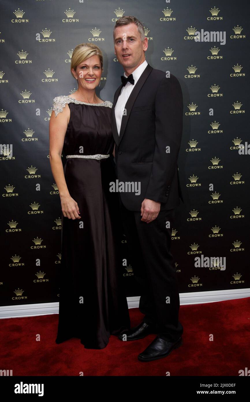 Adam Simpson, coach of the West Coast Eagles with his wife Nicky ...