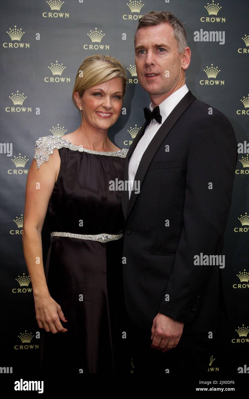 Adam Simpson, coach of the West Coast Eagles with his wife Nicky ...