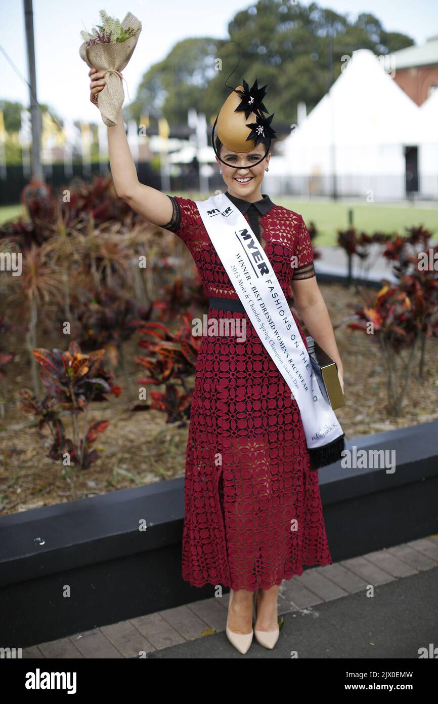 Whitney Berry poses for a photograph after she won the Myer Best ...