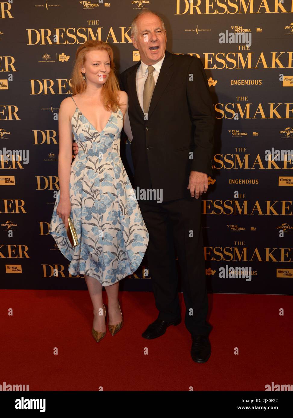 Sarah Snook with Shane Bourne on the red carpet at the Australian ...