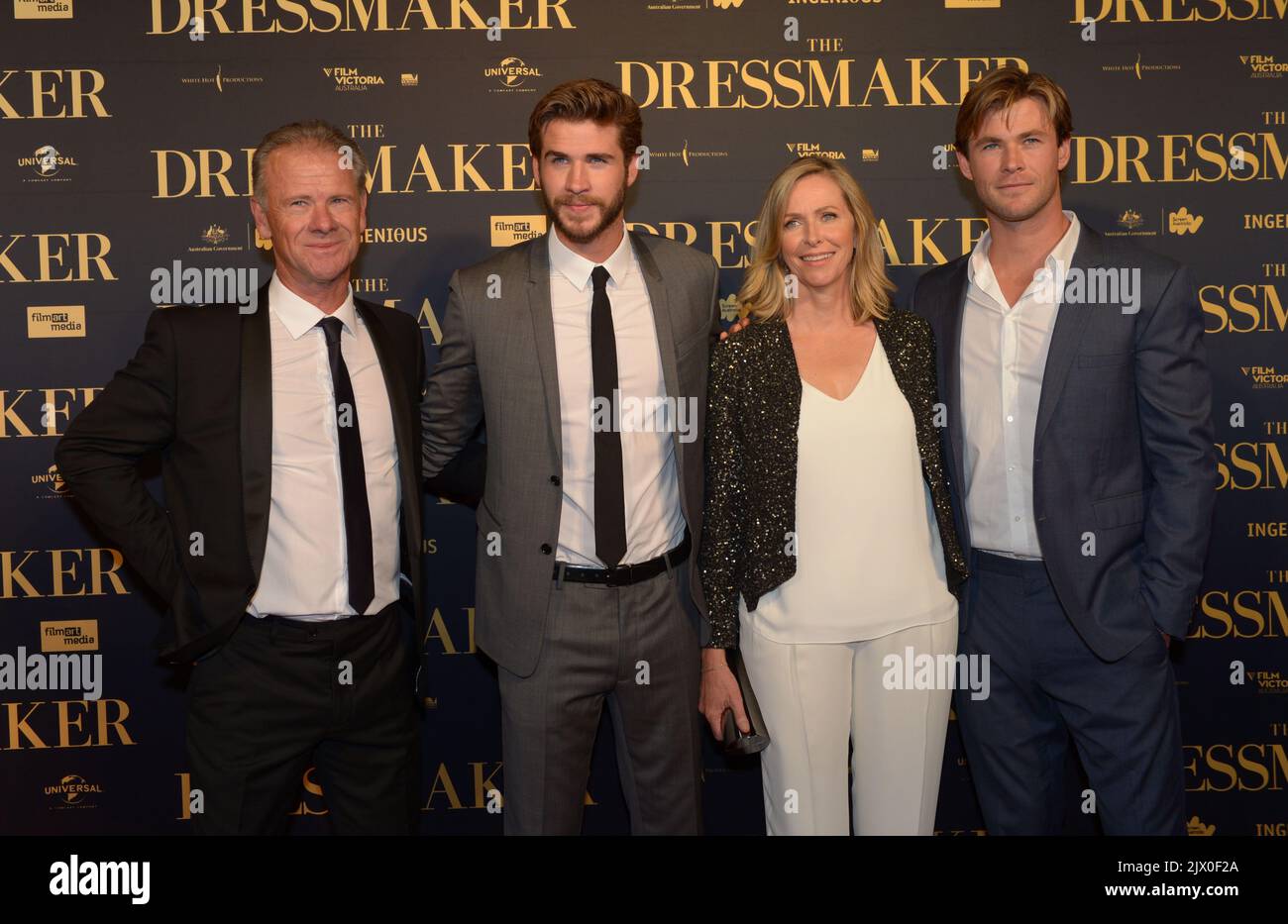 Liam Hemsworth (2nd Left) with his brother Chris (Right) and their ...