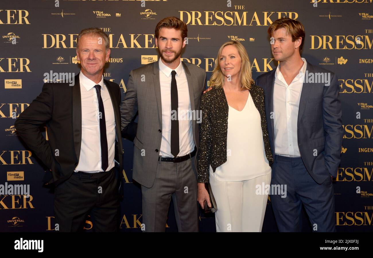 Liam Hemsworth (2nd Left) with his brother Chris (Right) and their ...