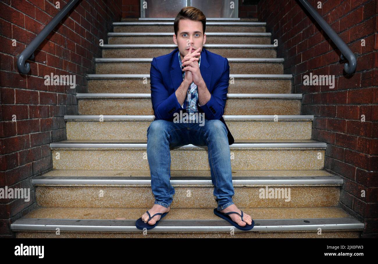 US pop singer Kyle Bielfield poses for a photograph in Sydney, Friday ...
