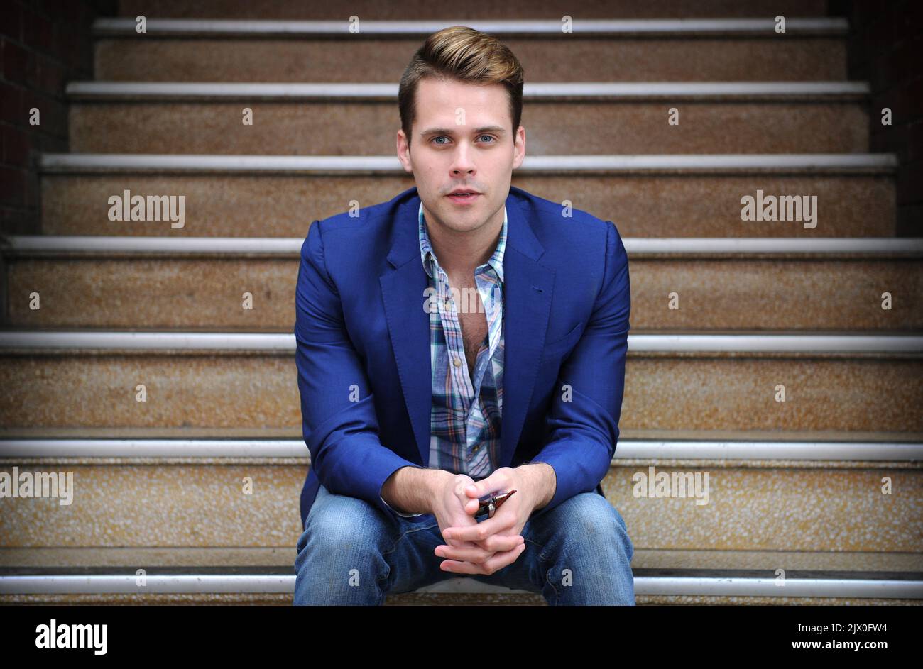 US pop singer Kyle Bielfield poses for a photograph in Sydney, Friday ...