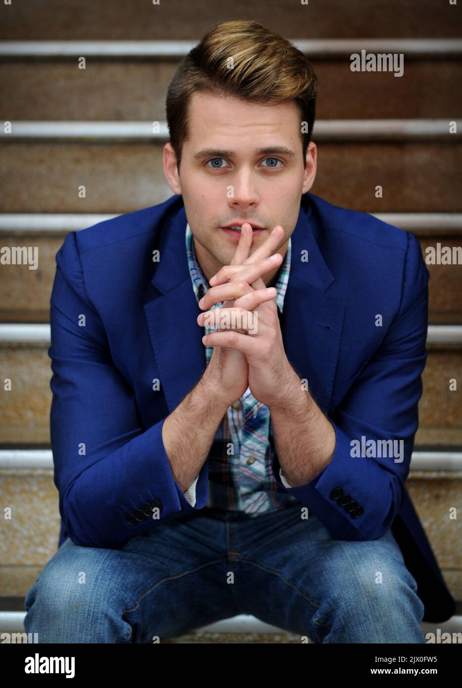 US pop singer Kyle Bielfield poses for a photograph in Sydney, Friday ...