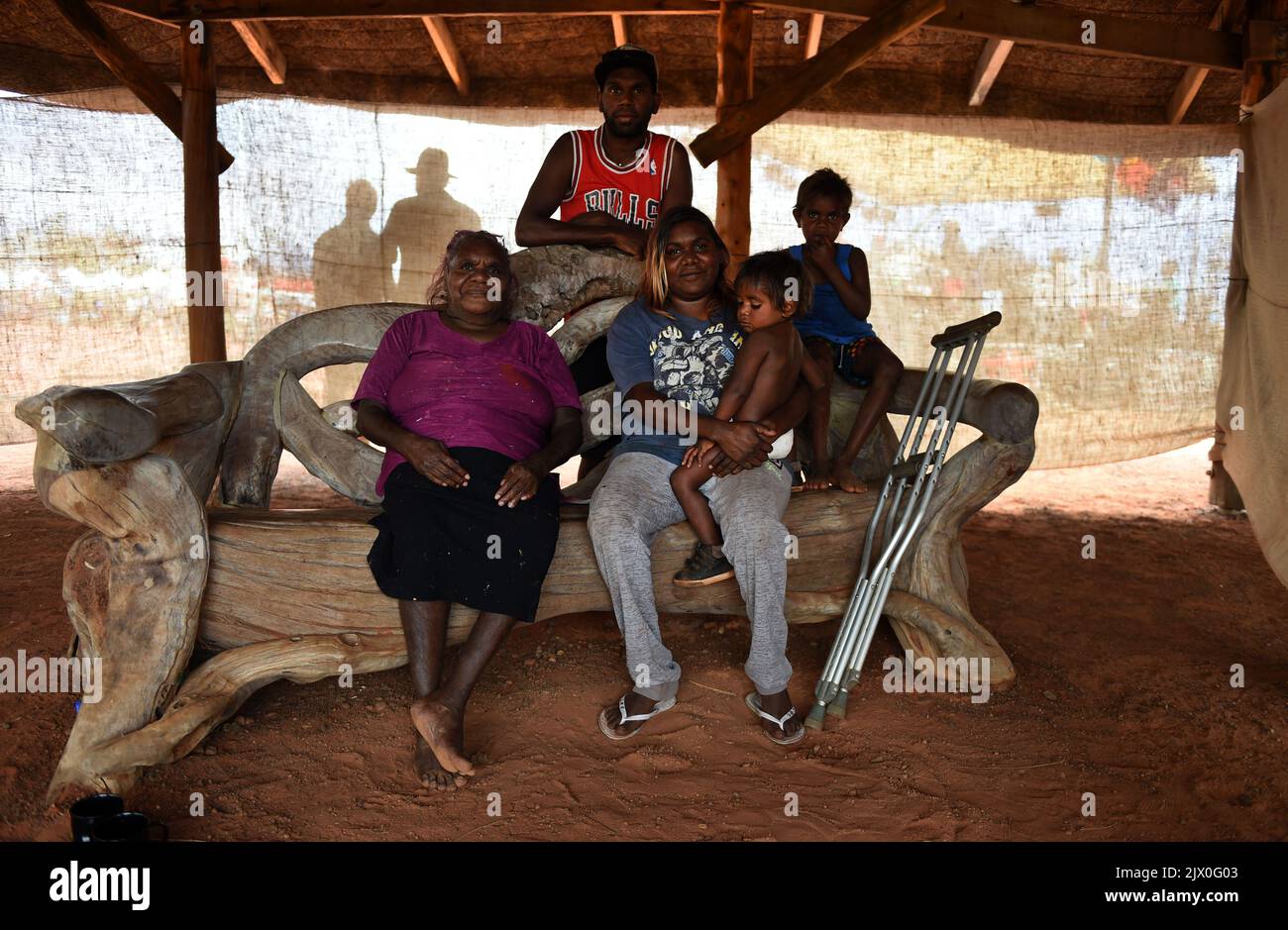 Aboriginal woman Pamela taylor (left) from the Mutitjulu community and ...