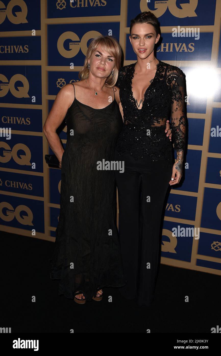Ruby Rose and mother Katia Langenheim arrive at the GQ Men of the Year ...