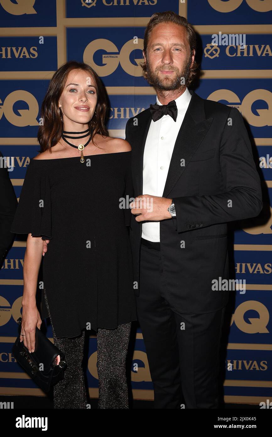 Justin Hemmes and Kate Fowler arrive at the GQ Men of the Year awards ...