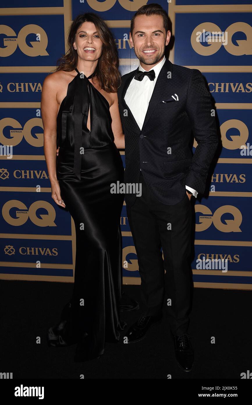 Zoe Ventoura and Daniel MacPherson arrive at the GQ Men of the Year awards, in Sydney, Tuesday ...
