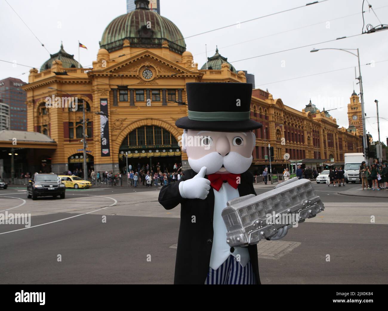Mr Monopoly unveils a version of Melbourne Monopoly in Federation ...