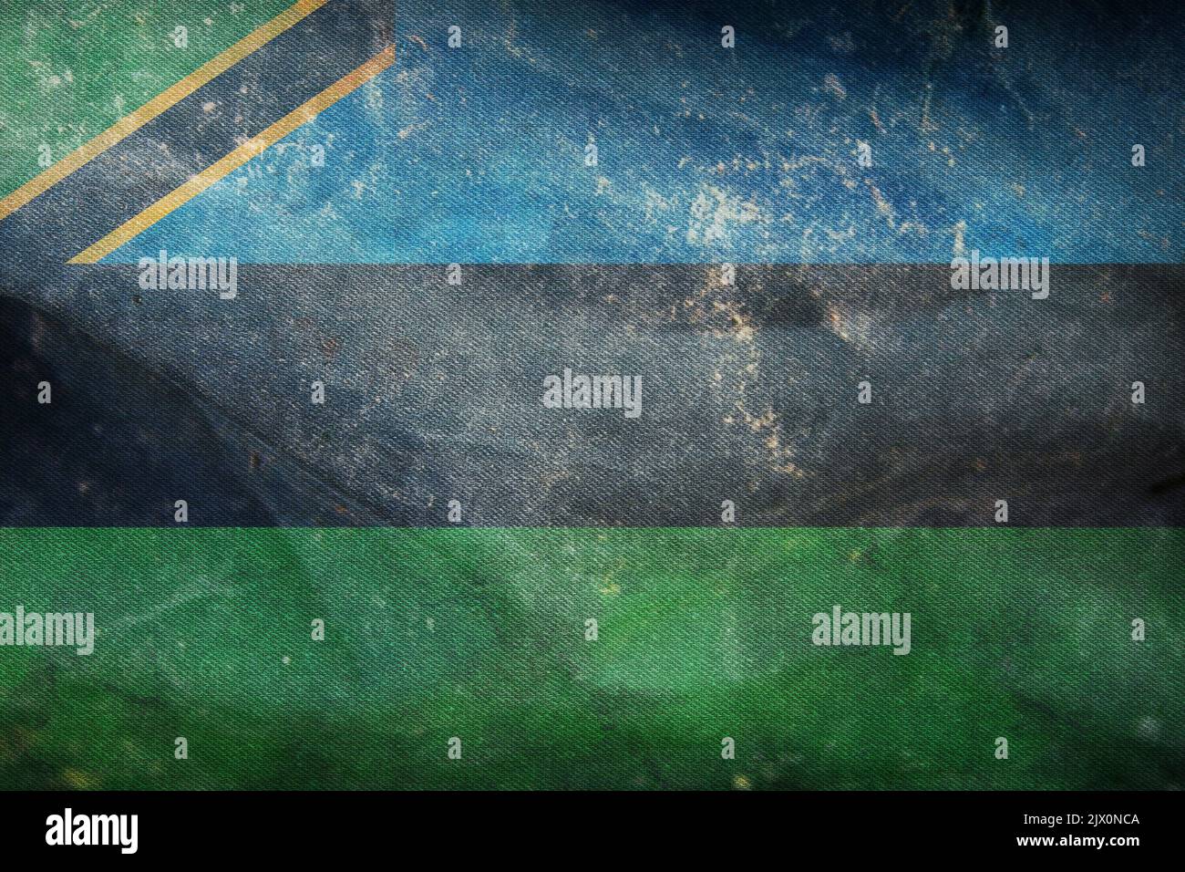 retro flag of African Arabs Zanzibaris with grunge texture. flag ...