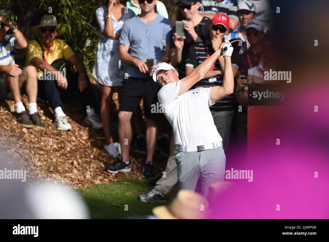 Australian Open defending champion and world number 1 Jordan Spieth tee ...