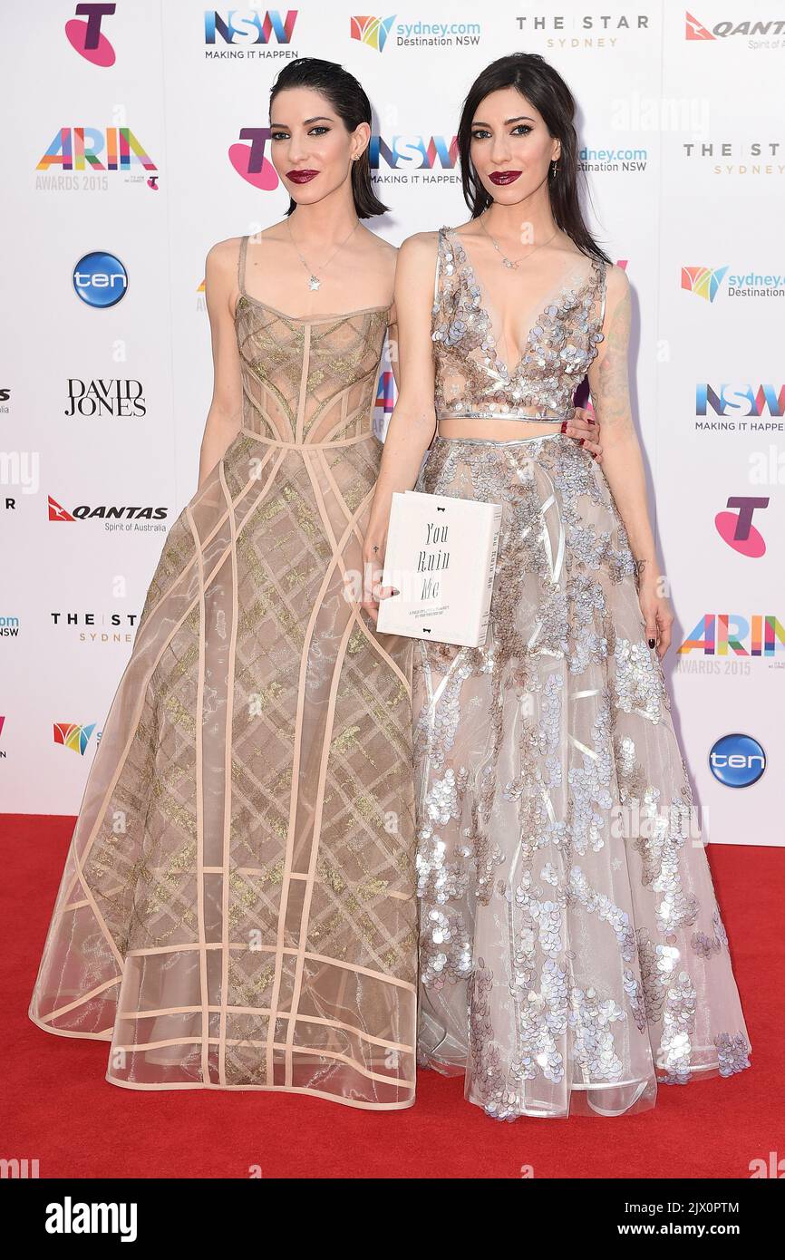 Jessica Origliasso and Lisa Origliasso of The Veronicas arrives at the ...