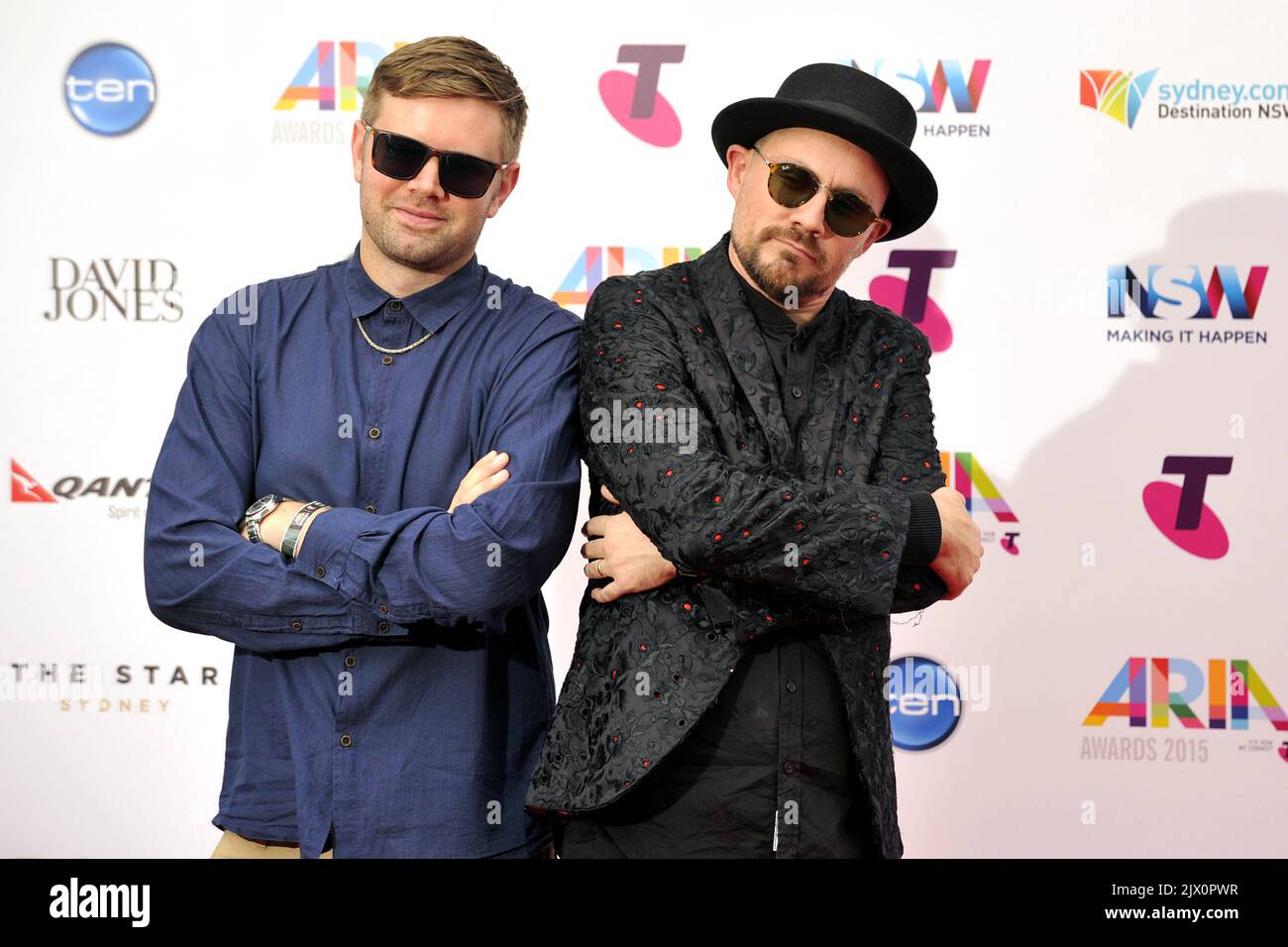 Hermitude arrive at the 29th ARIA Awards at The Star, in Sydney ...
