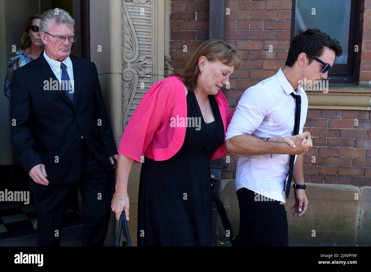 Debbie Breen (centre), the mother of Corey, leaves the Supreme Court of ...
