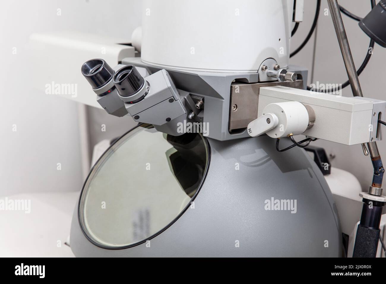Electron microscope in a scientific laboratory used for diagnosis and ...