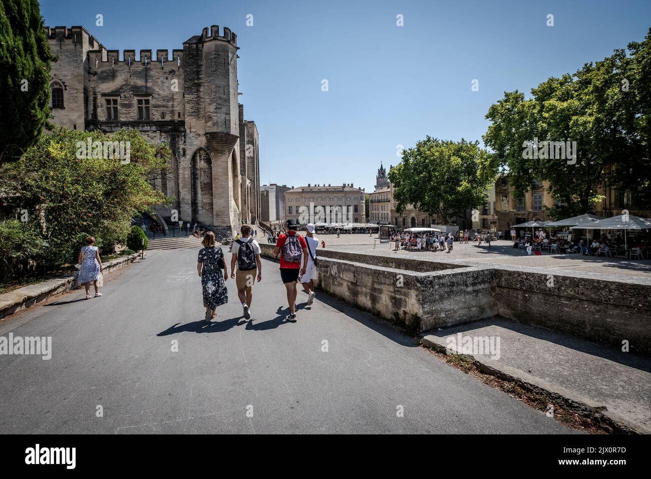 Ancient Popes Palace, Saint-Benezet, Avignon, Provence, France. Famous ...