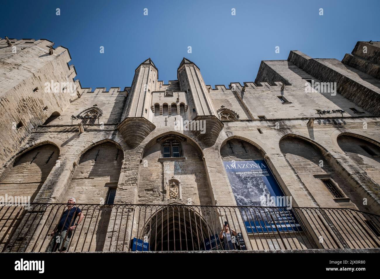 Ancient Popes Palace, Saint-Benezet, Avignon, Provence, France. Famous ...