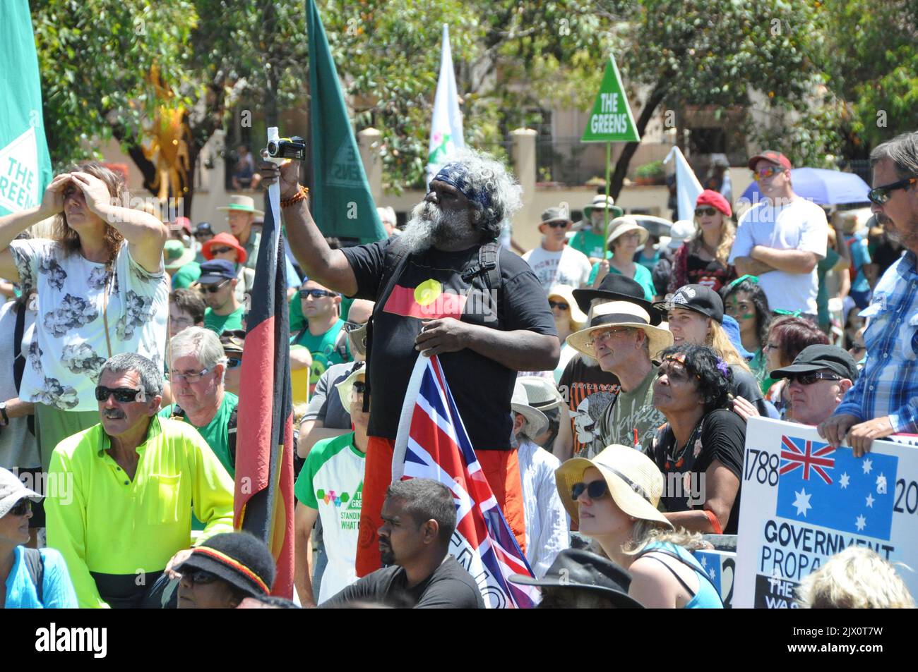 About 5000 people have marched in Perth as part of a worldwide protest ...