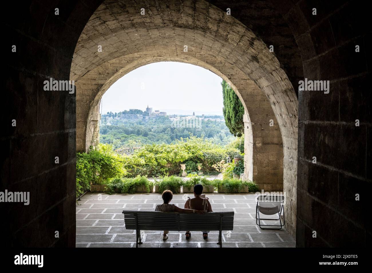 Villeneuve-lès-Avignon Provence south of France a picturesque village ...