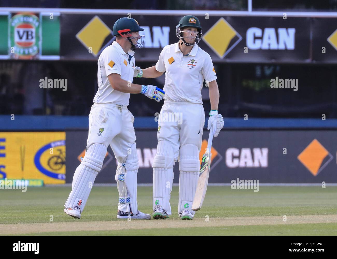 Australian batsmen Sean Marsh and Adam Voges on day 1 of the first Test ...