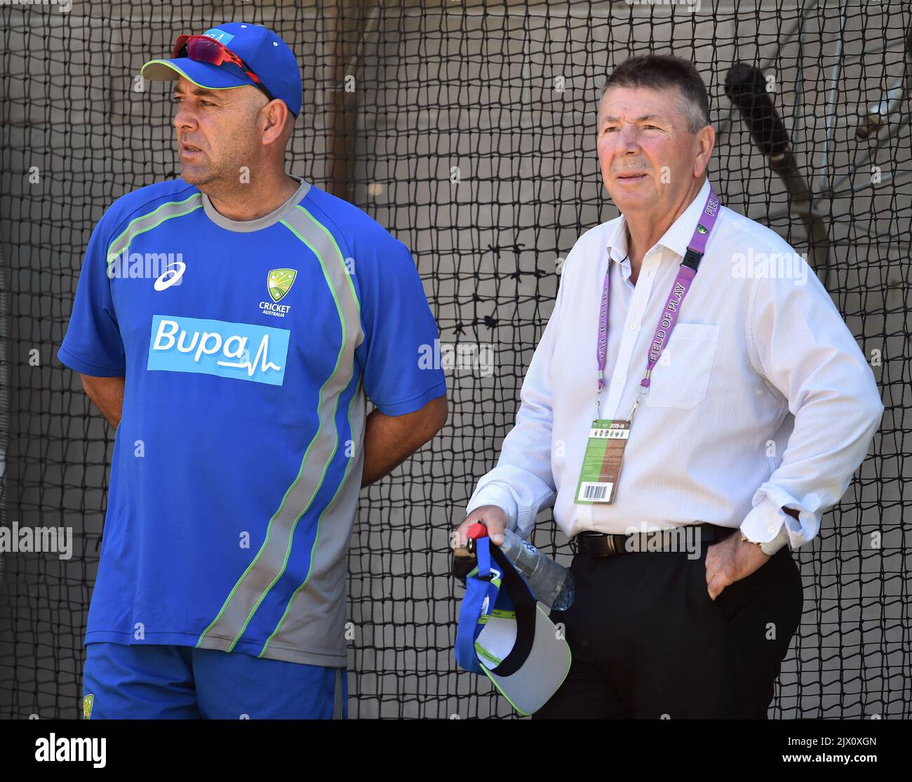 Australian cricket coach Darren Leahmann and Chairman of Selectors ...