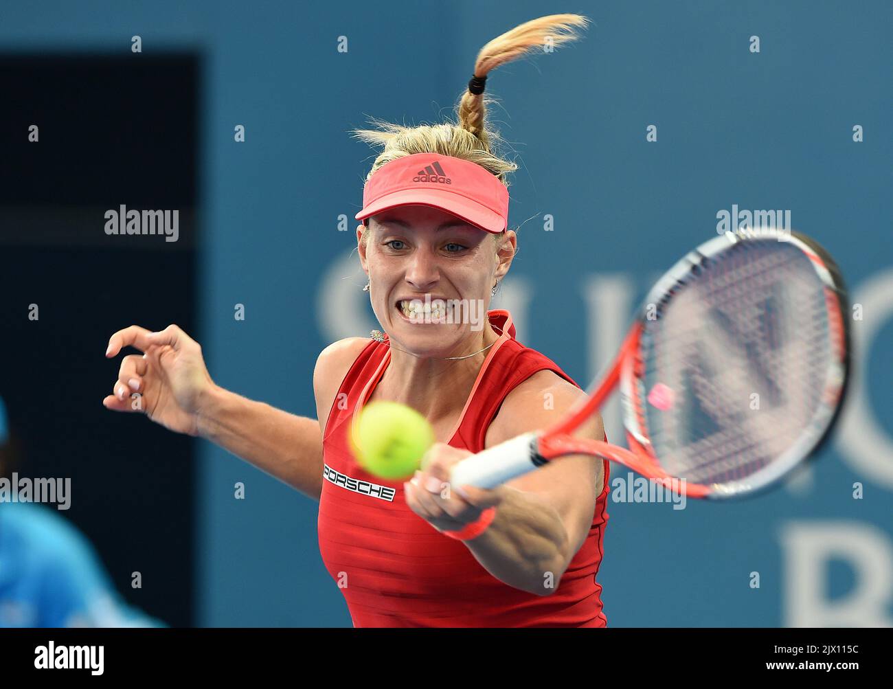 Angelique Kerber of Germany returns the ball during her match against ...