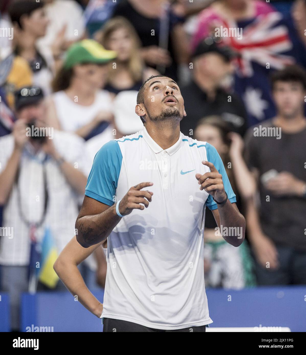 Daria Gavrilova and Nick Kyrgios for Australia Green celebrate winning ...