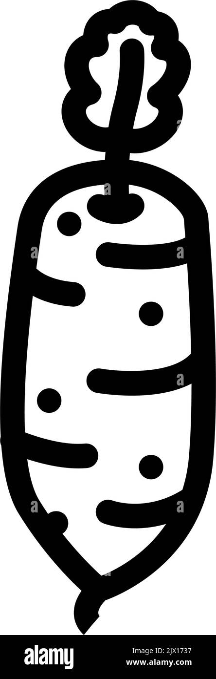 white radish line icon vector illustration Stock Vector Image & Art - Alamy