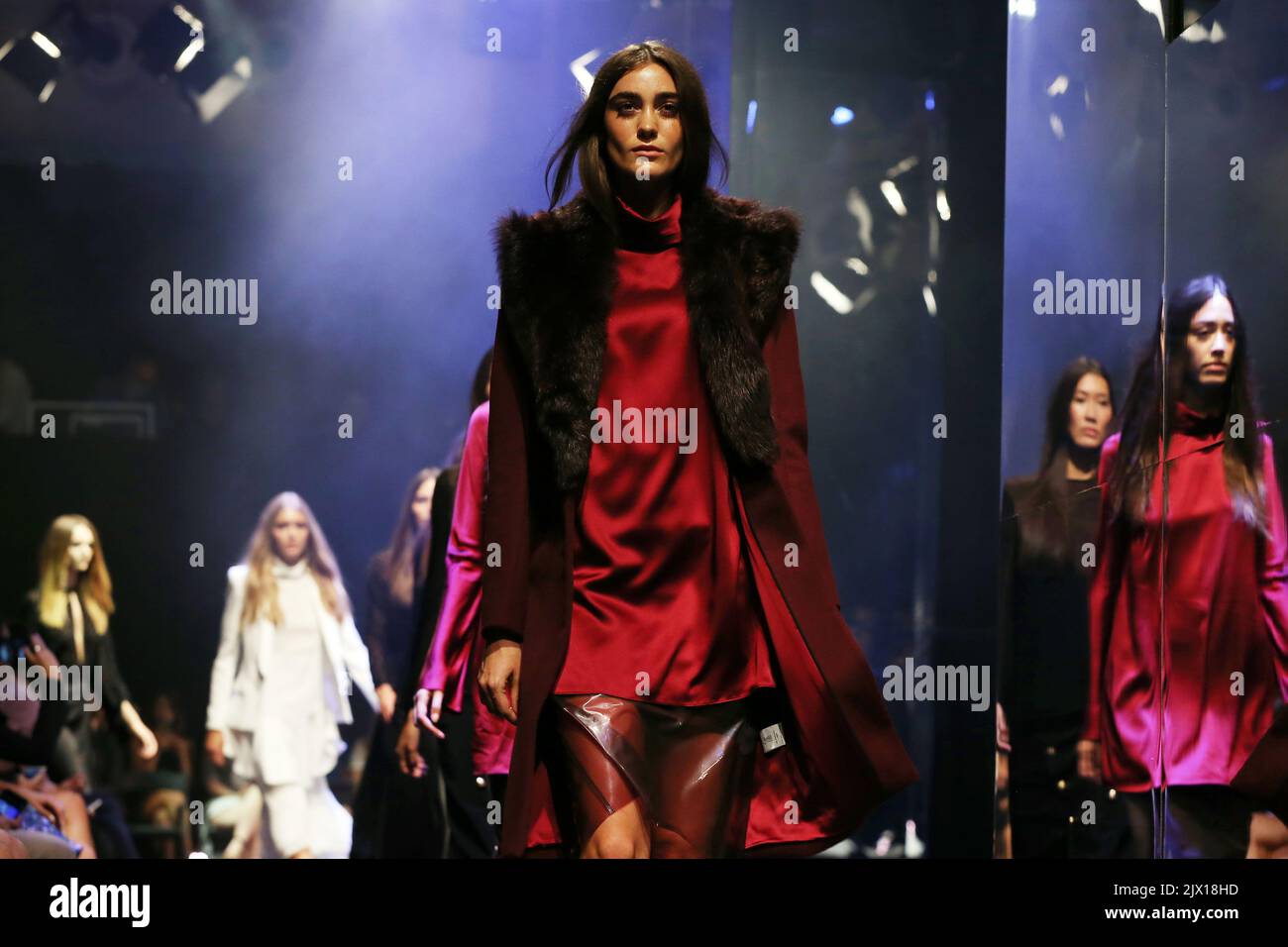 Models rehearse for the David Jones Autumn Winter 2016 fashion show in ...