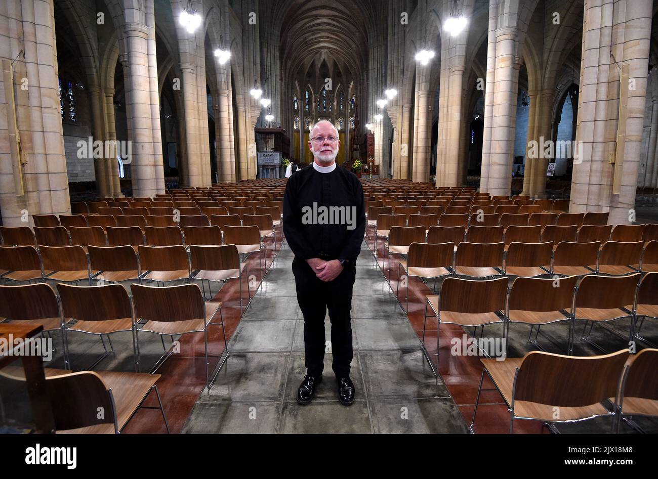 Anglican Dean of Brisbane Dr Peter Catt poses for photos at St John's ...