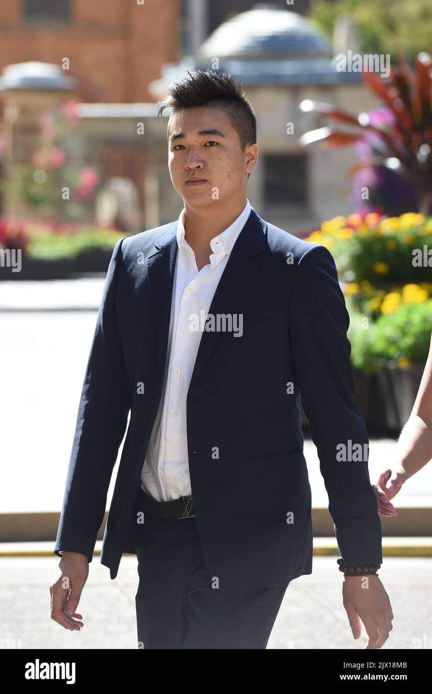 Justin Gao, the cousin of Jamie Gao, arrives at the Supreme Court to ...