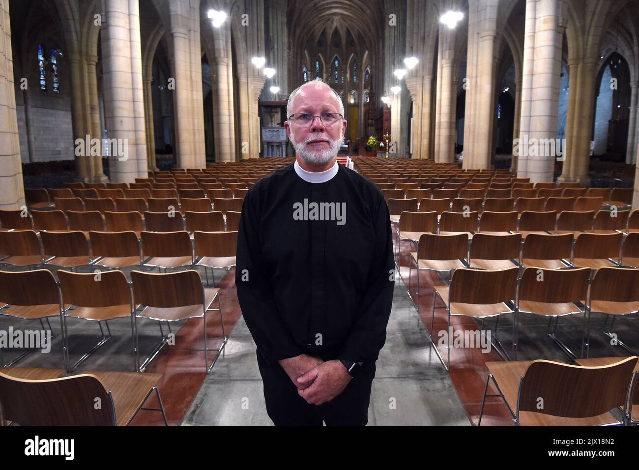 Anglican Dean of Brisbane Dr Peter Catt poses for photos at St John's ...