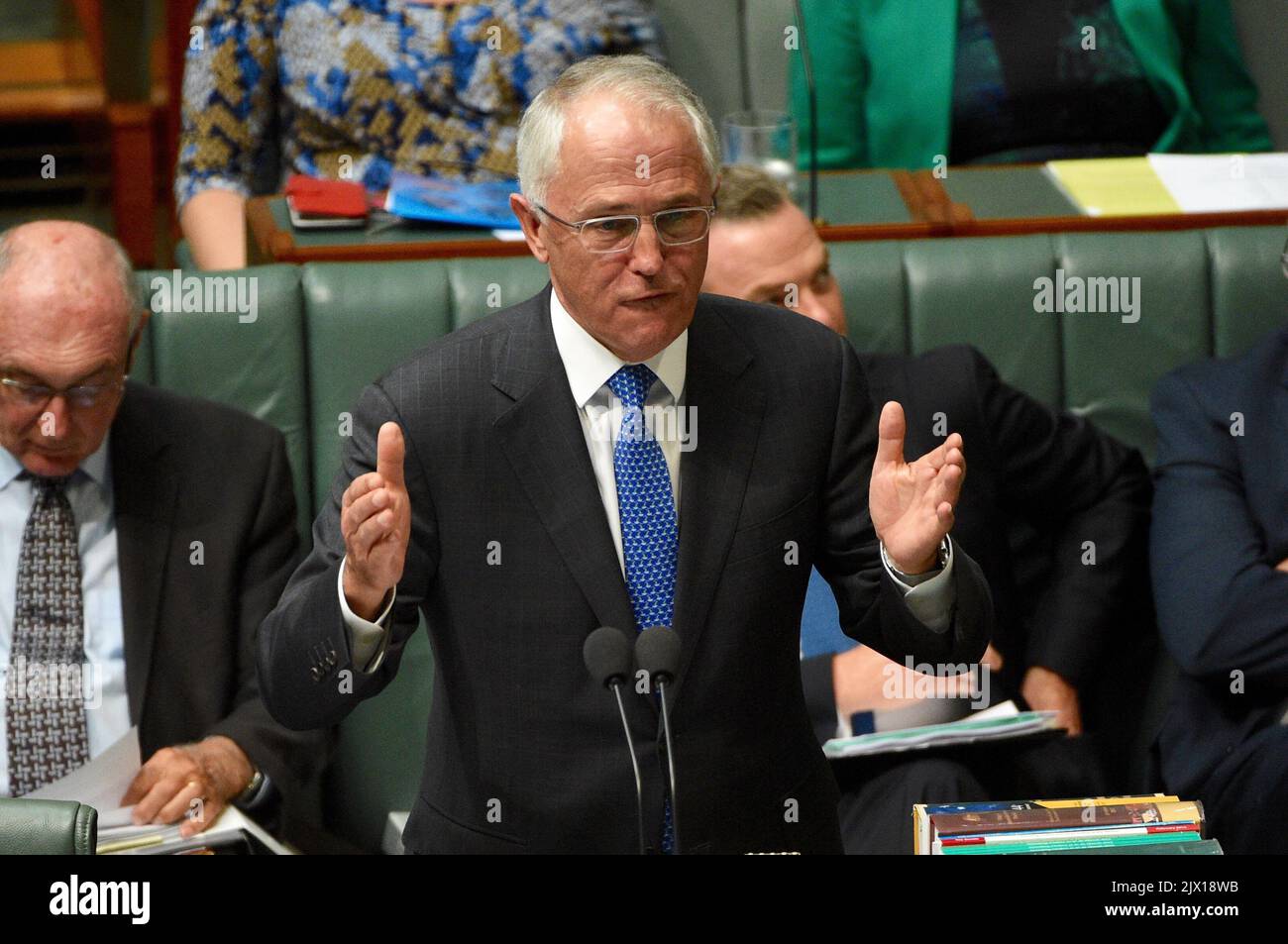 Prime Minister Malcolm Turnbull during Question Time at Parliament ...
