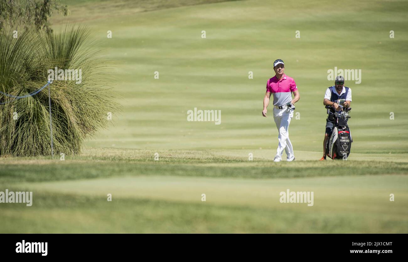 Brett Rumford of Australia during day 2 of the Perth International golf ...