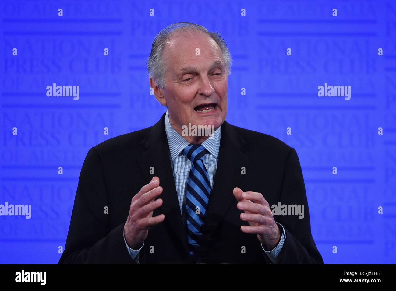 U.S. actor and science advocate Alan Alda speaks at the National Press ...