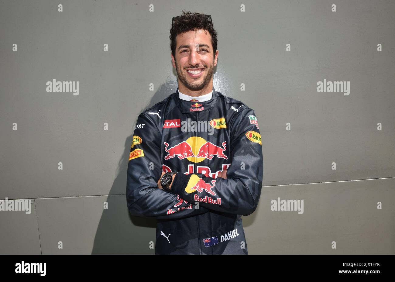 Australian Formula one driver Daniel Ricciardo is seen at the ...