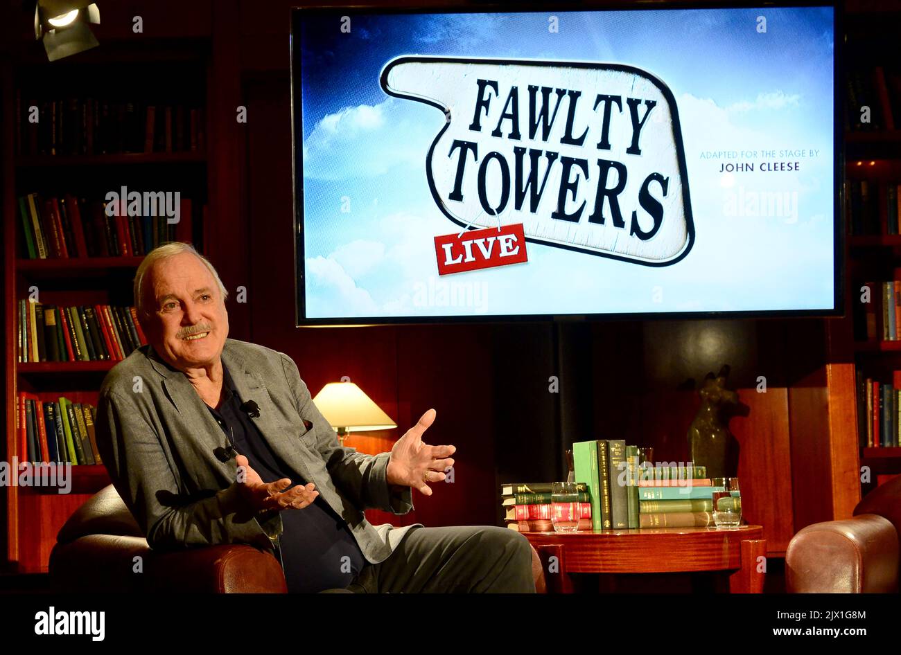 English actor John Cleese announcing Australian actor Stephen Hall will ...