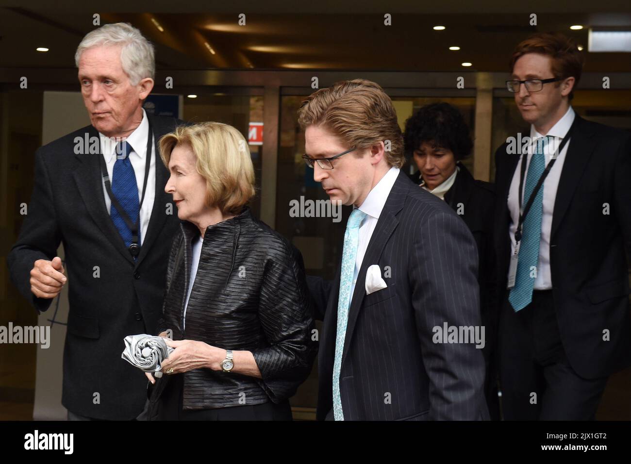 The family of Lindt Cafe siege victim Katrina Dawson, (L-R) father ...