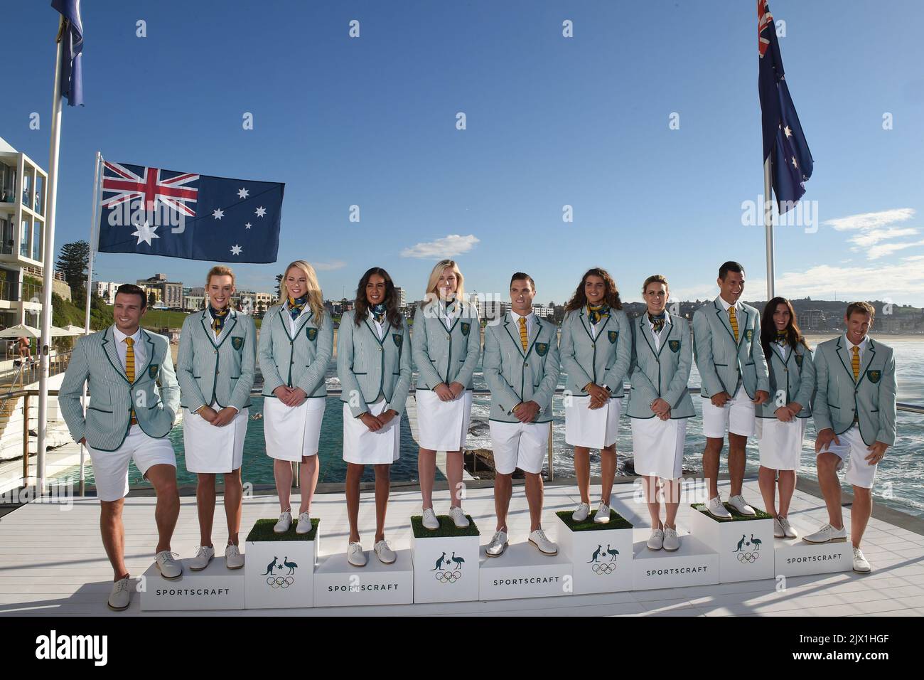 Australian Olympic team members (lt-rt) Josh Dunkley-Smith (rowing ...