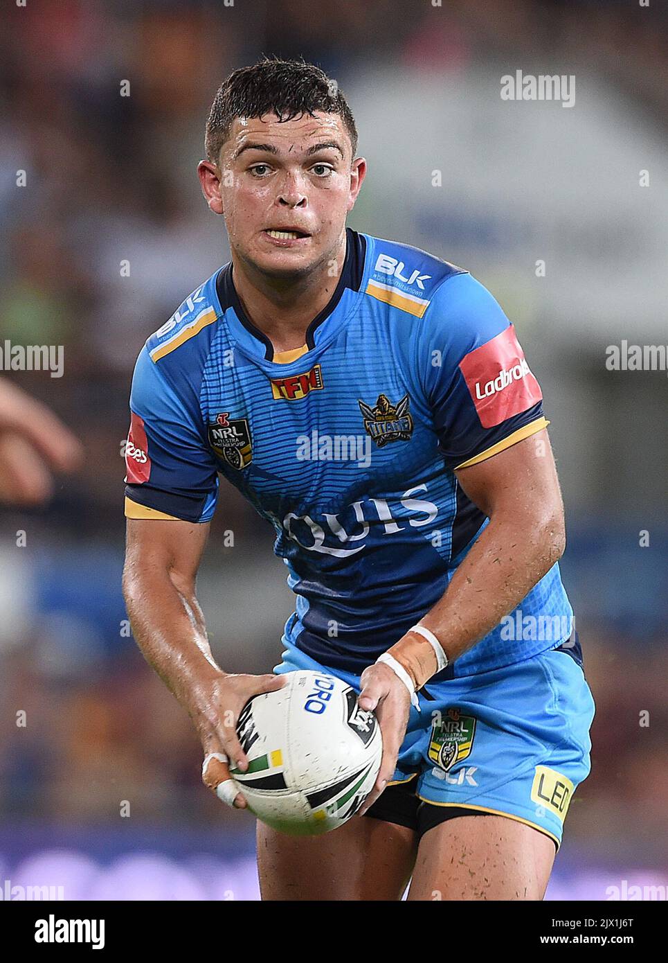 Titans player Ashley Taylor looks on during the Round 5 NRL match ...