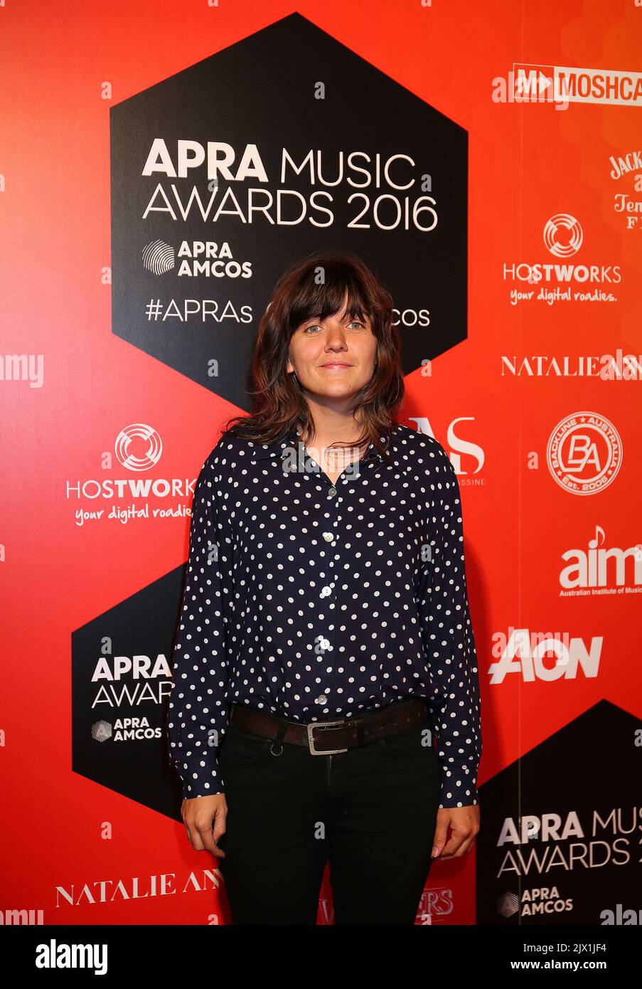 Courtney Barnett poses for photographers as she arrives to the APRA ...