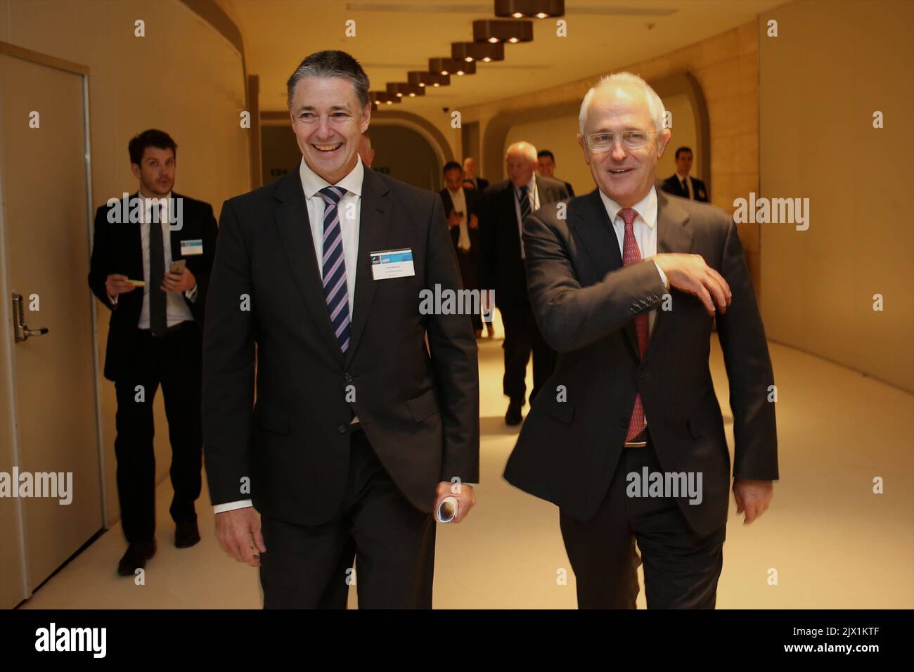 Australian Prime Minister Malcolm Turnbull (right) with The West ...