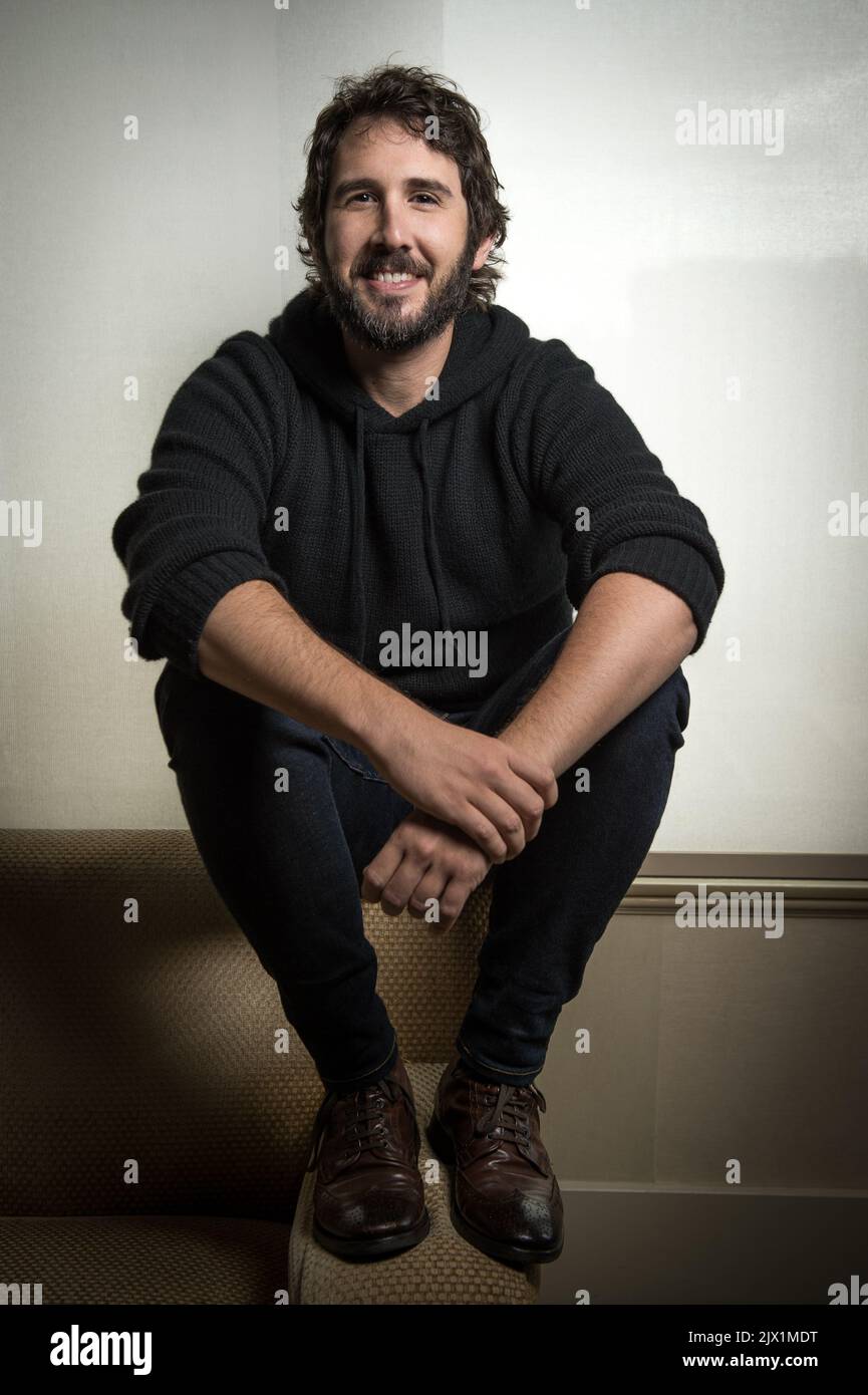 American actor, singer and producer Josh Groban poses for a photograph ...