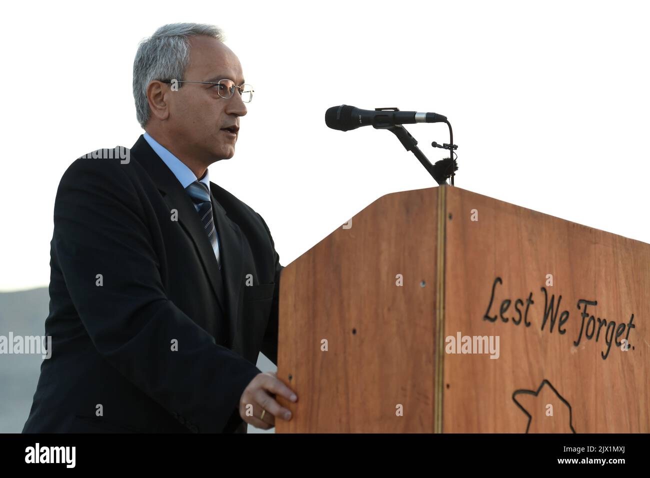 Turkish Ambassador to Afghanistan Ali Sait Akin addresses the Anzac Day ...