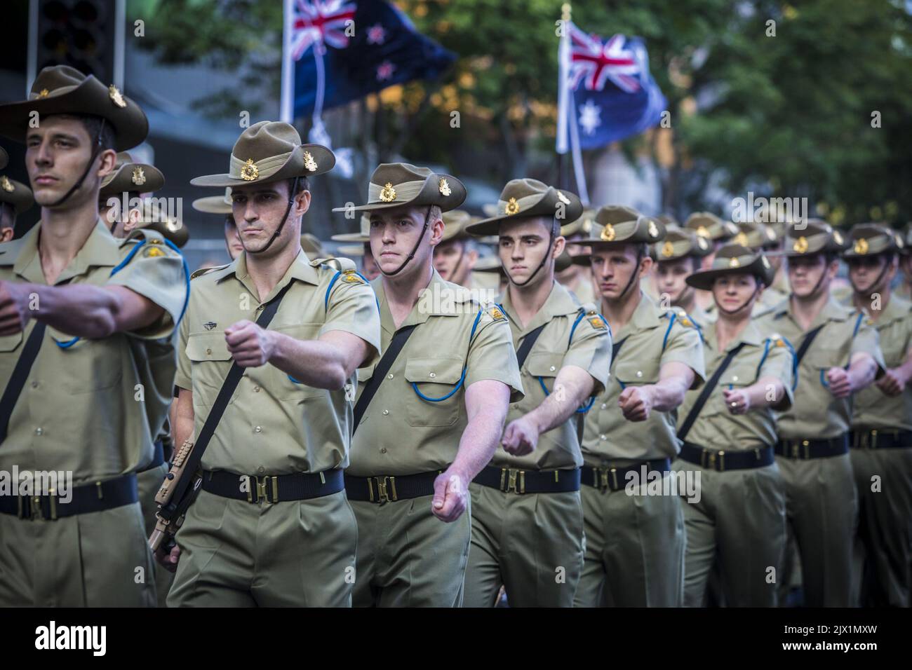 ANZAC Day parade in Brisbane, Monday, April 25, 2016. This year marks ...