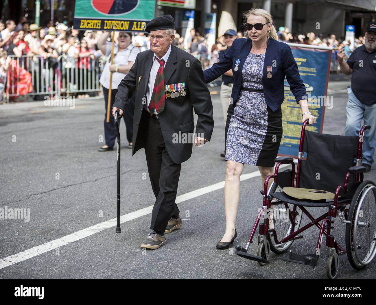 WW2 Veteran Graham Tweedale left his wheelchair to the cheers of the ...