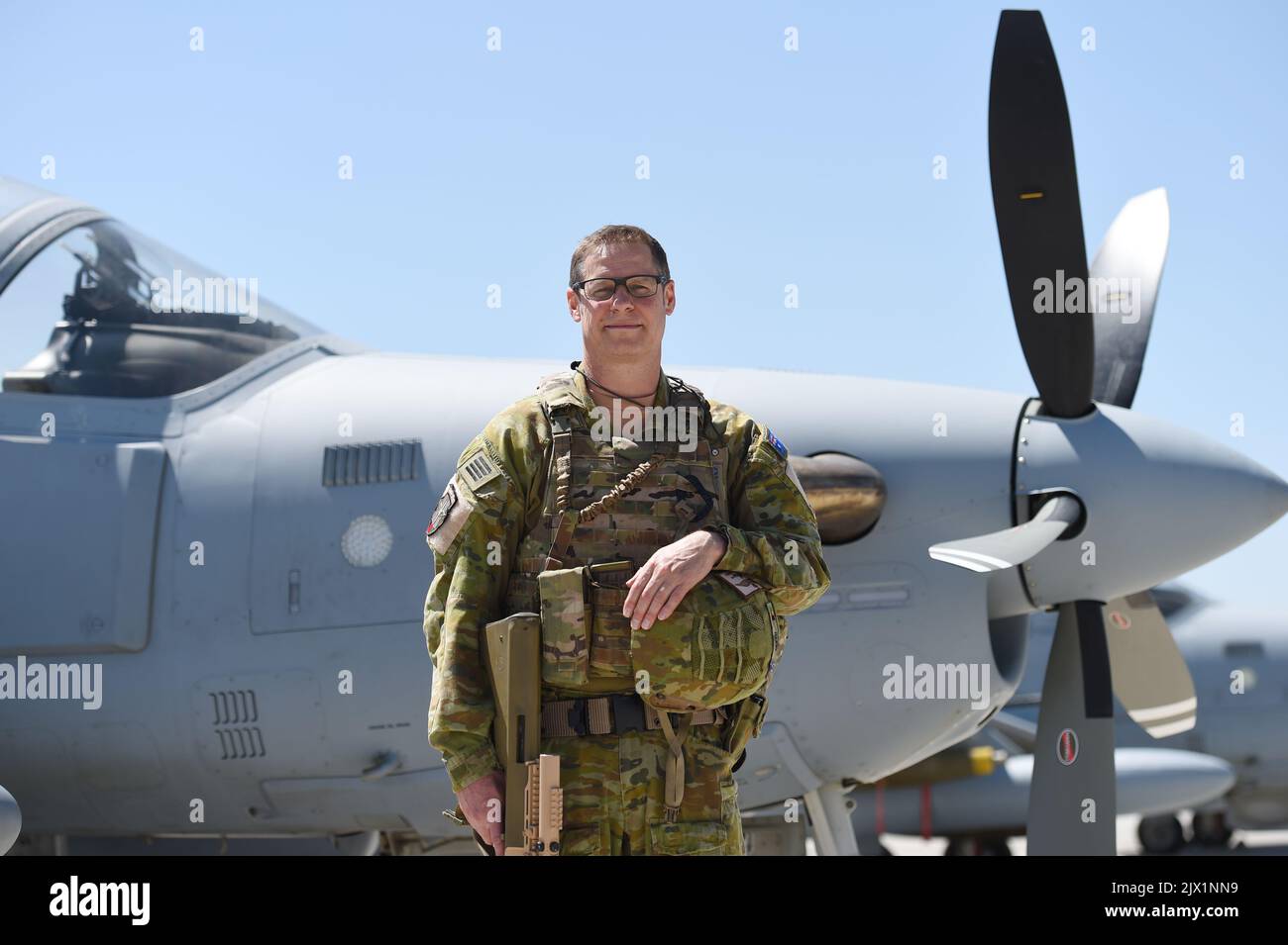 Australian Defence Force Group Captain Terry Deeth, poses for a ...