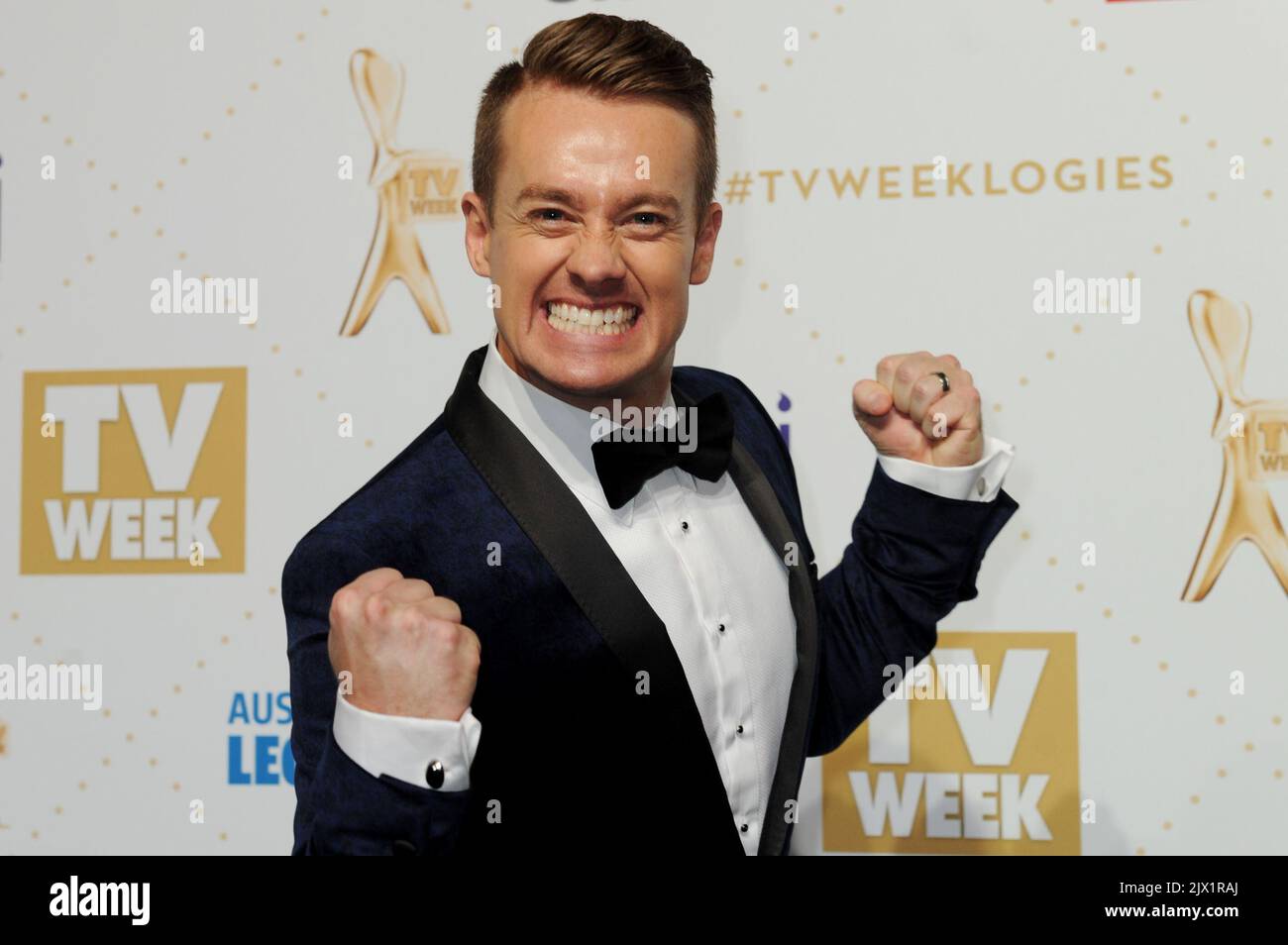 Gold Logie nominee Grant Denyer arrives at the 2016 Logie Awards at the ...