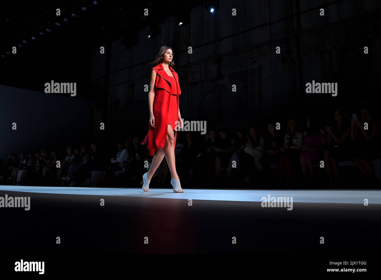 A model walks the runway during the Yeojin Bae show, during Mercedes ...